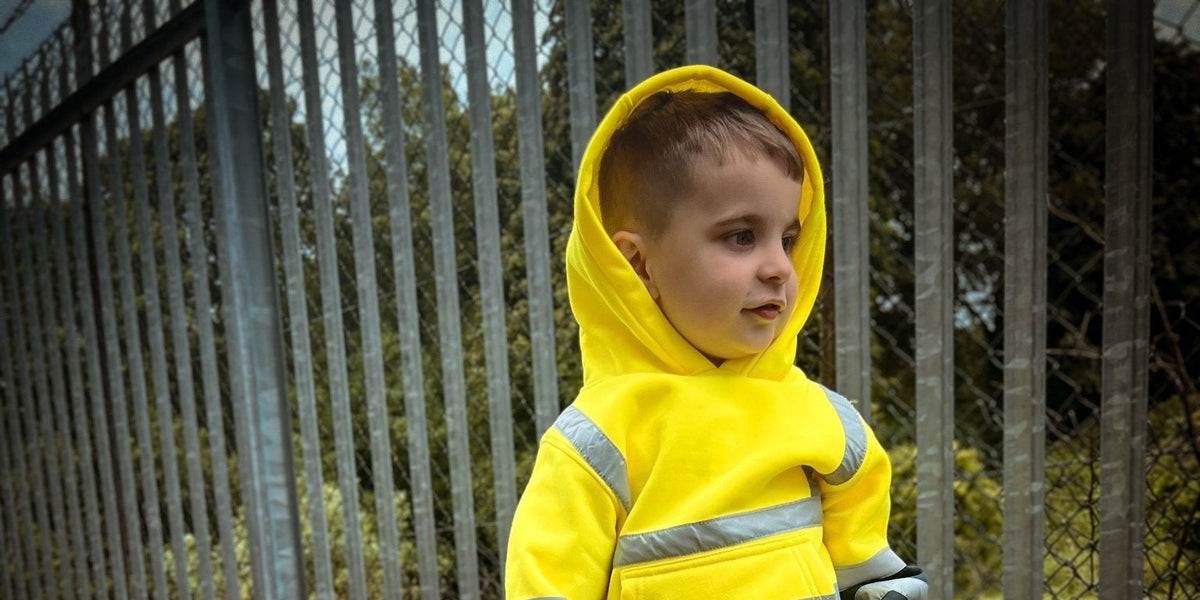 Kids Workwear bundle - Hi viz orange hoody + Grey Trouser – GLS Clothing